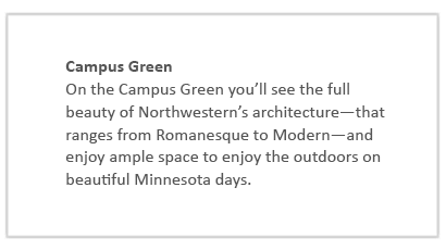University of Northwestern Virtual Tour
